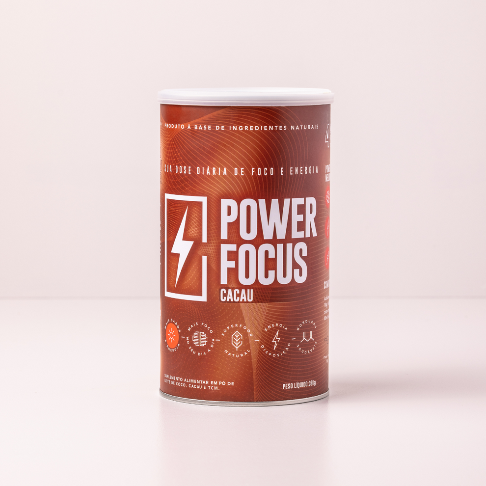 Power Focus Cacau - energia limpa, natural e zero cafeína
